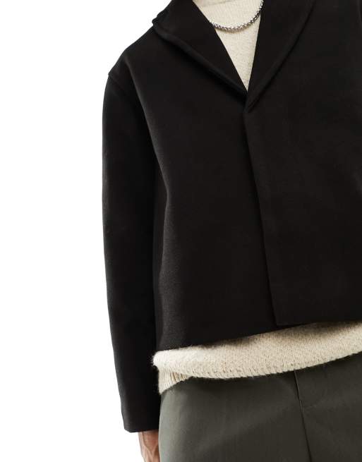 ASOS DESIGN oversized wool look cropped blazer jacket | ASOS