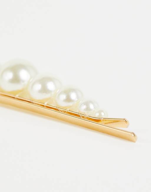 ASOS DESIGN pack of 5 hair clips in pearl design | ASOS