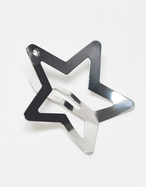 ASOS DESIGN pack of 6 hair clips with star detail in silver tone | ASOS