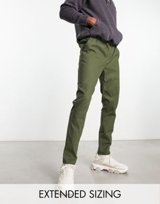 ASOS DESIGN - Pantalon chino ajusté - Kaki foncé | ASOS