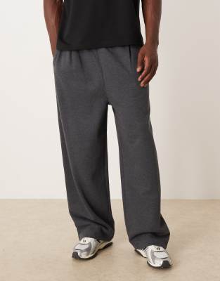 ASOS DESIGN - Pantalon de jogging ample à pinces - Anthracite | ASOS
