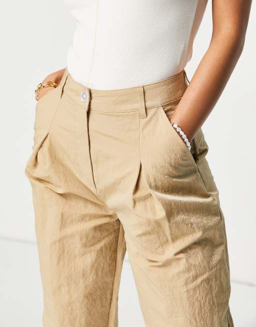 Asos Design Pantalon Large Texturé Camel Asos