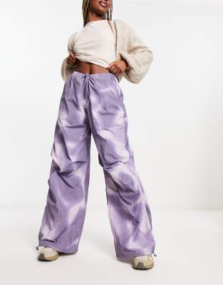 ASOS DESIGN parachute cargo pants in marble print | ASOS