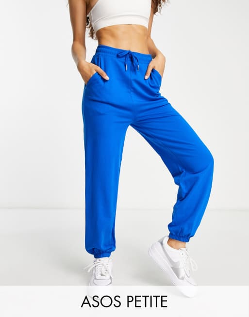 ASOS DESIGN Petite basic slim trackies in cobalt | ASOS
