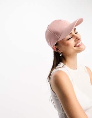 ASOS DESIGN plain cotton cap in pink | ASOS