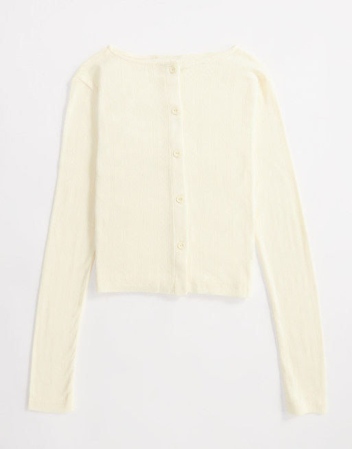 ASOS DESIGN pointelle cardigan in lemon - part of a set | ASOS