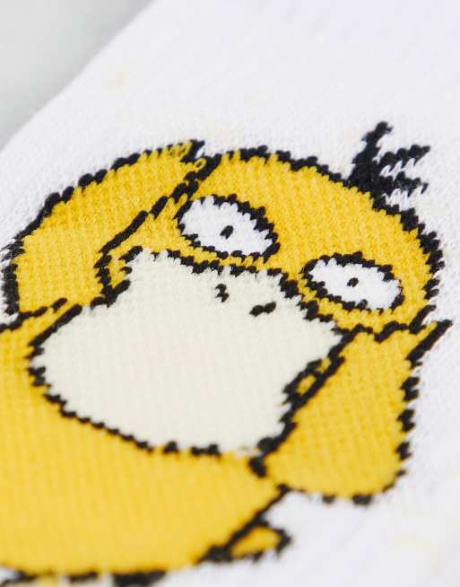 ASOS DESIGN Pokemon Psyduck sports sock in white | ASOS