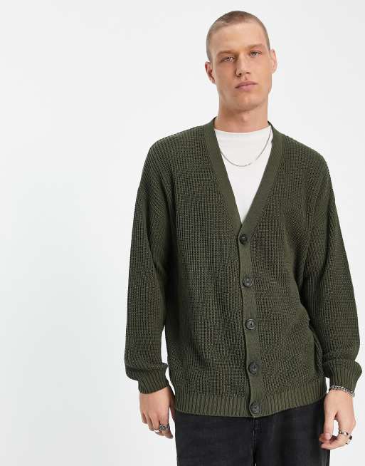 ASOS DESIGN – Prążkowany kardigan oversize z dzianiny o splocie ...