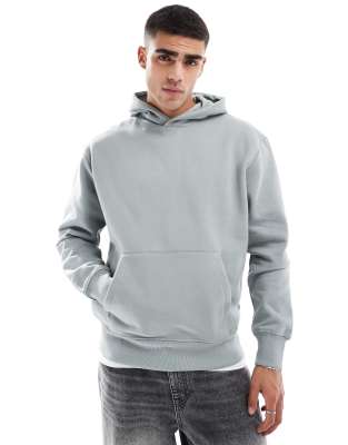 ASOS DESIGN premium heavyweight oversized hoodie in light washed gray ...