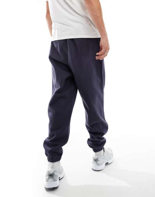 ASOS DESIGN premium heavyweight oversized trackies 400gsm in navy | ASOS