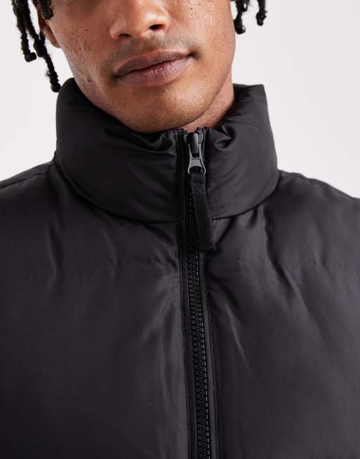 ASOS DESIGN puffer vest in black | ASOS