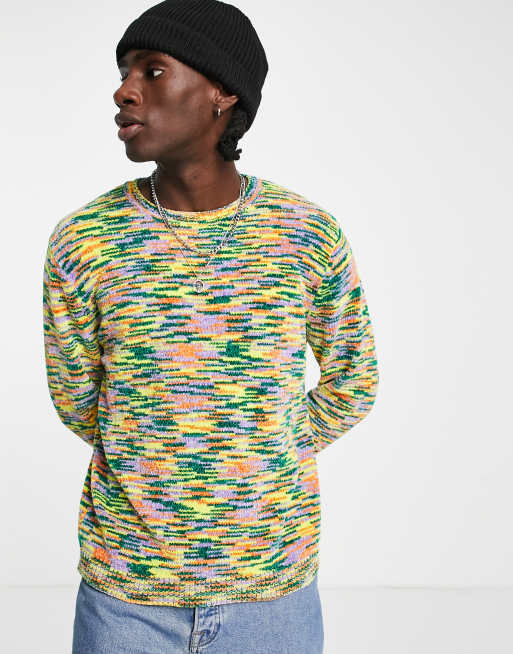 Asos Design Pull Décontracté En Maille Chenille Colorée Teinte Par