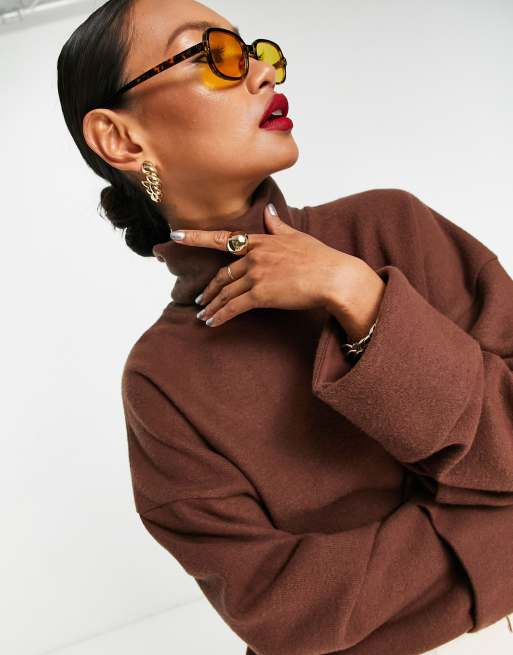 Asos Design Pull Densemble à Col Roulé Ultra Doux Avec Revers Aux