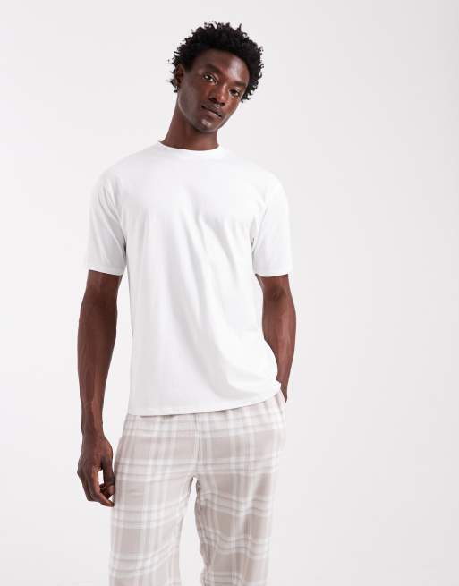 ASOS DESIGN pyjama set in beige | ASOS