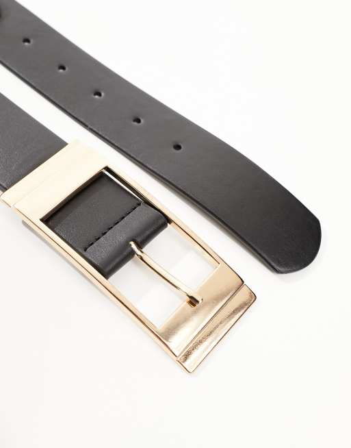 ASOS DESIGN rectangular buckle waist and hip jeans belt | ASOS