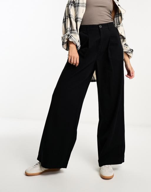 ASOS DESIGN relaxed dad pants in black | ASOS