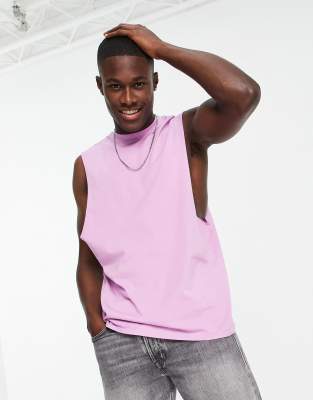 ASOS DESIGN relaxed fit singlet in purple | ASOS