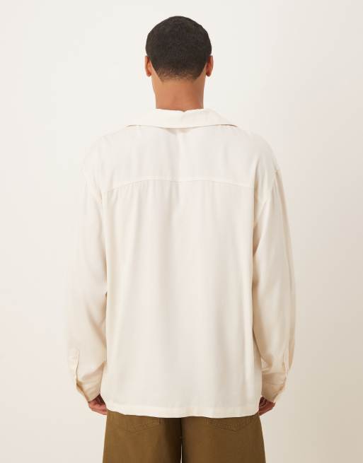 ASOS DESIGN relaxed over the head shirt in white | ASOS