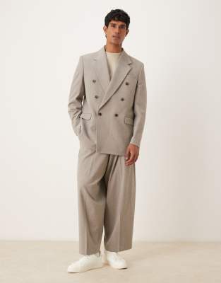 ASOS DESIGN relaxed suit in gray brushed heather | ASOS