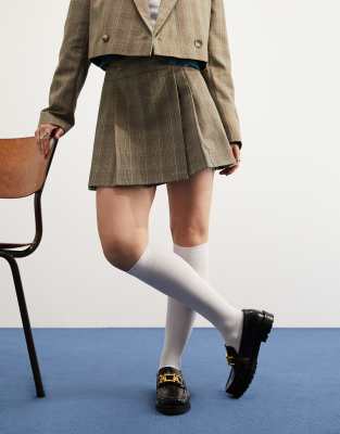 ASOS DESIGN rib knee high socks in white | ASOS