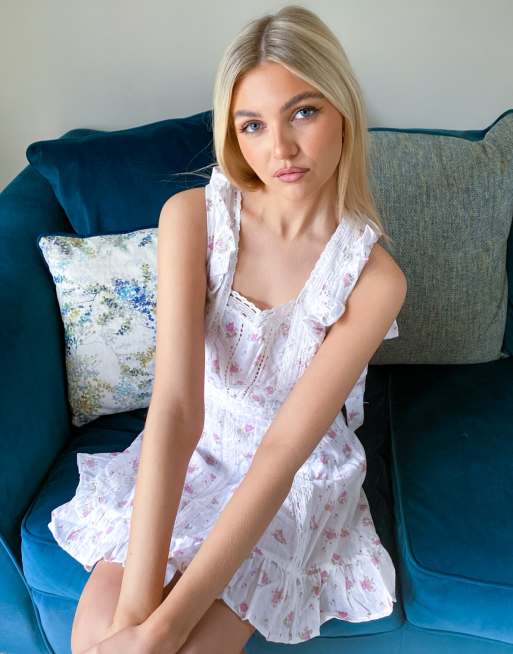 Asos Design Robe De Plage à Nervures Et Liens Sur Les Côtés Jolies
