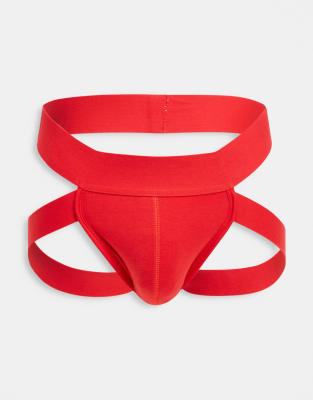 ASOS DESIGN – Roter Jock- und Beinstrap | ASOS