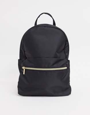 ASOS DESIGN - Sac à dos simple avec poche sur le devant - Noir | ASOS