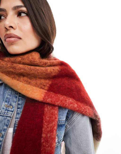 ASOS DESIGN scarf with multi check design | ASOS