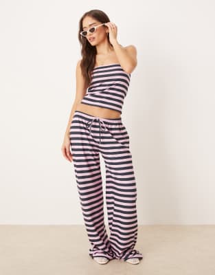 ASOS DESIGN set in navy and pink stripe | ASOS