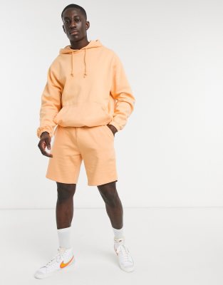 ASOS DESIGN set oversized jersey shorts in pastel orange | ASOS