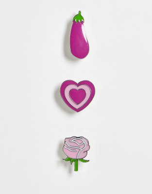 ASOS DESIGN - Set van 3 liefdesspeldjes met hartje en roos | ASOS