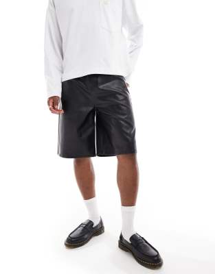ASOS DESIGN - Short long en imitation cuir - Noir | ASOS