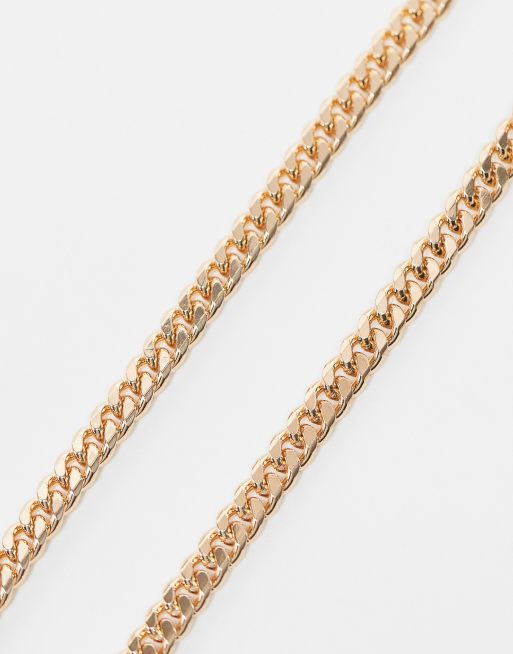 ASOS DESIGN short slim 4mm chain necklace in gold tone | ASOS
