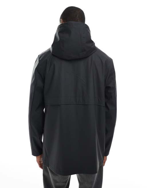 ASOS DESIGN shower resistant rain jacket in black | ASOS