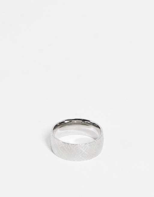 Asos Design Silberfarbener Bandring Aus Wasserfestem Edelstahl Mit