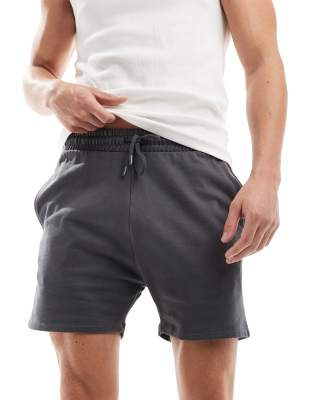 ASOS DESIGN skinny shorts in charcoal | ASOS