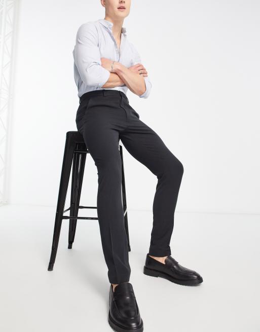 ASOS DESIGN skinny smart pants in black | ASOS