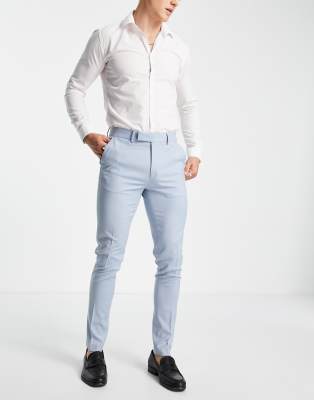 ASOS DESIGN skinny Smart Pants in light blue | ASOS