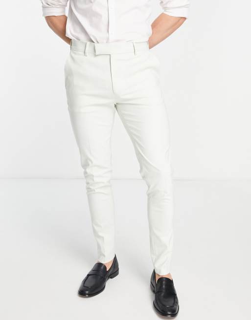 ASOS DESIGN skinny smart pants in pastel green | ASOS