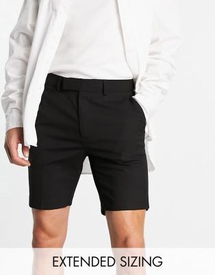 ASOS DESIGN skinny smart shorts in black | ASOS