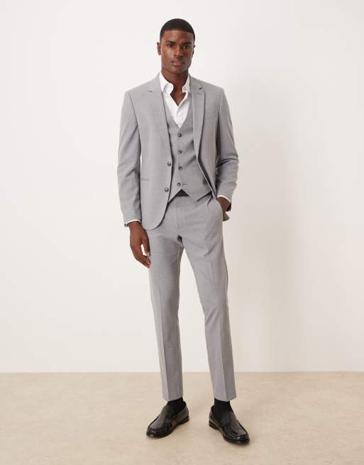 ASOS DESIGN skinny suit jacket in light grey | ASOS