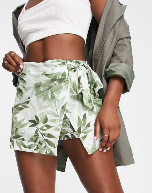 ASOS DESIGN - Skort van kaasdoek met bloemen | ASOS