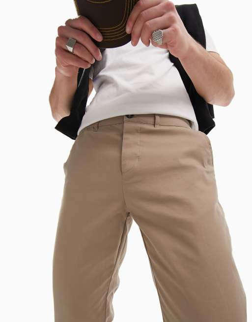 ASOS DESIGN slim chinos in stone | ASOS