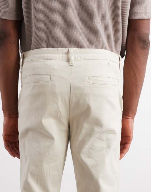ASOS DESIGN slim chinos in stone | ASOS