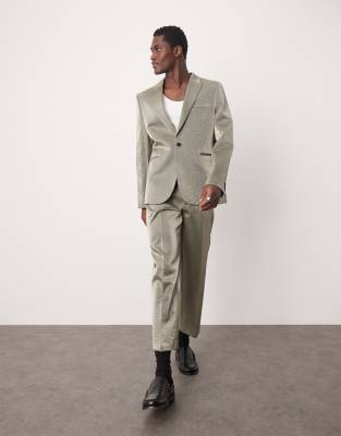 ASOS DESIGN slim suit in silver metallic | ASOS