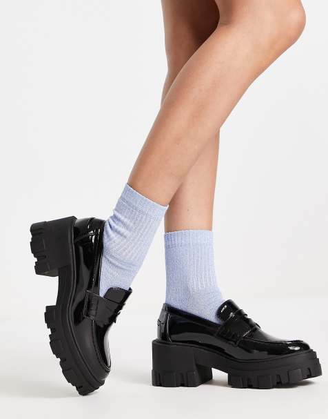 Loafers Dam | Svarta Damloafers, Loafers med klack | ASOS