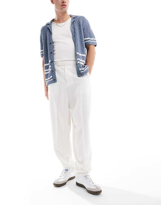 ASOS DESIGN smart balloon fit trousers in white | ASOS ASOS DESIGN smart balloon fit trousers in white | ASOS