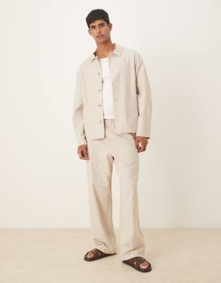 ASOS DESIGN smart co-ord in ecru with linen | ASOS