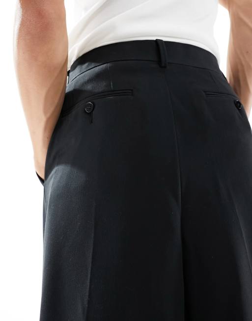 ASOS DESIGN smart extreme wide leg pants in black | ASOS