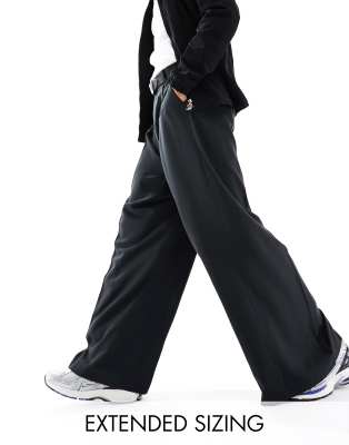 ASOS DESIGN smart extreme wide leg trousers in black | ASOS
